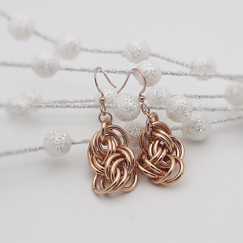 Chain Mail Earrings - Etsy