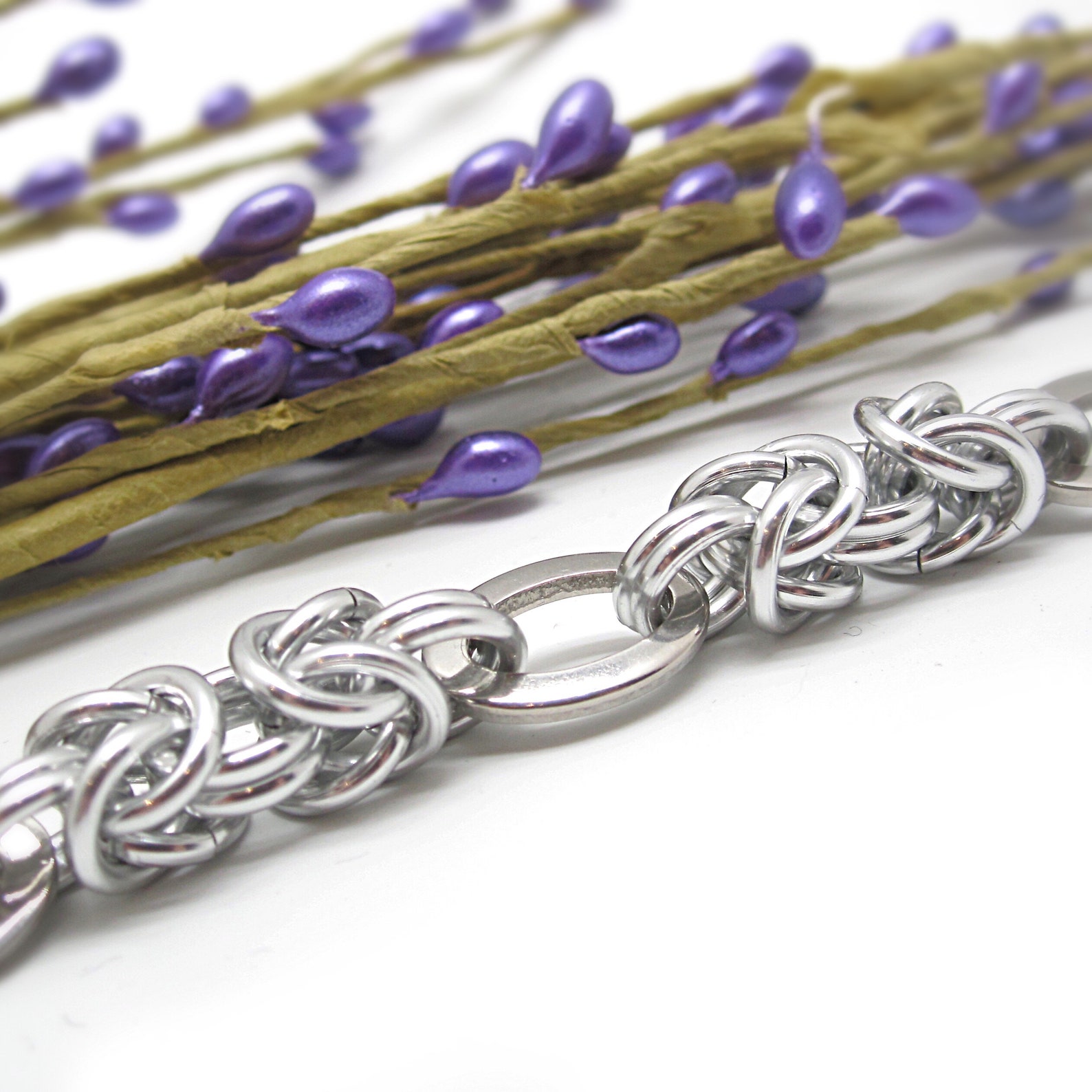 Handmade Aluminium and Stainless Steel Byzantine Chainmaille - Etsy