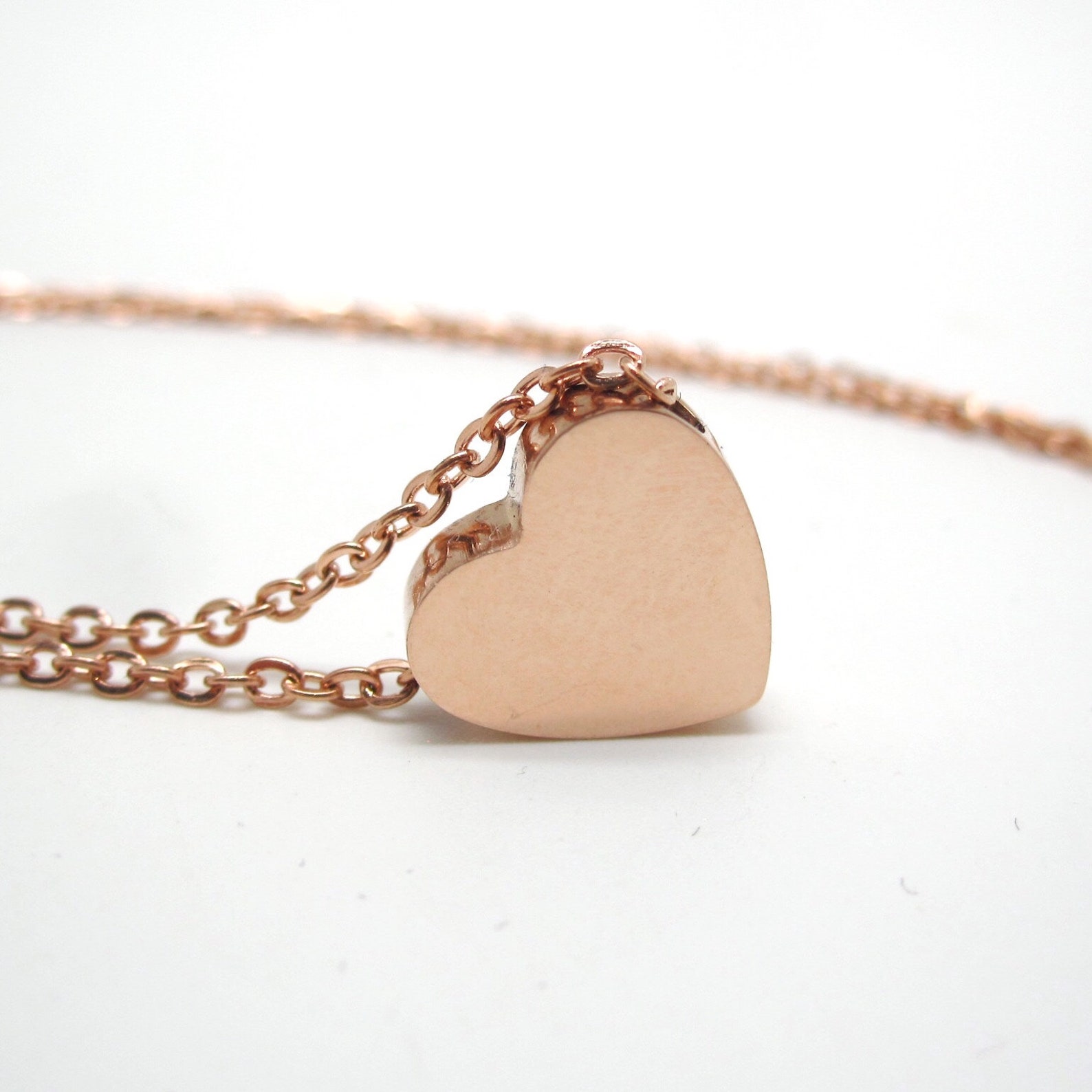 Minimalist Stainless Steel Heart Pendant Necklace for Women - Etsy
