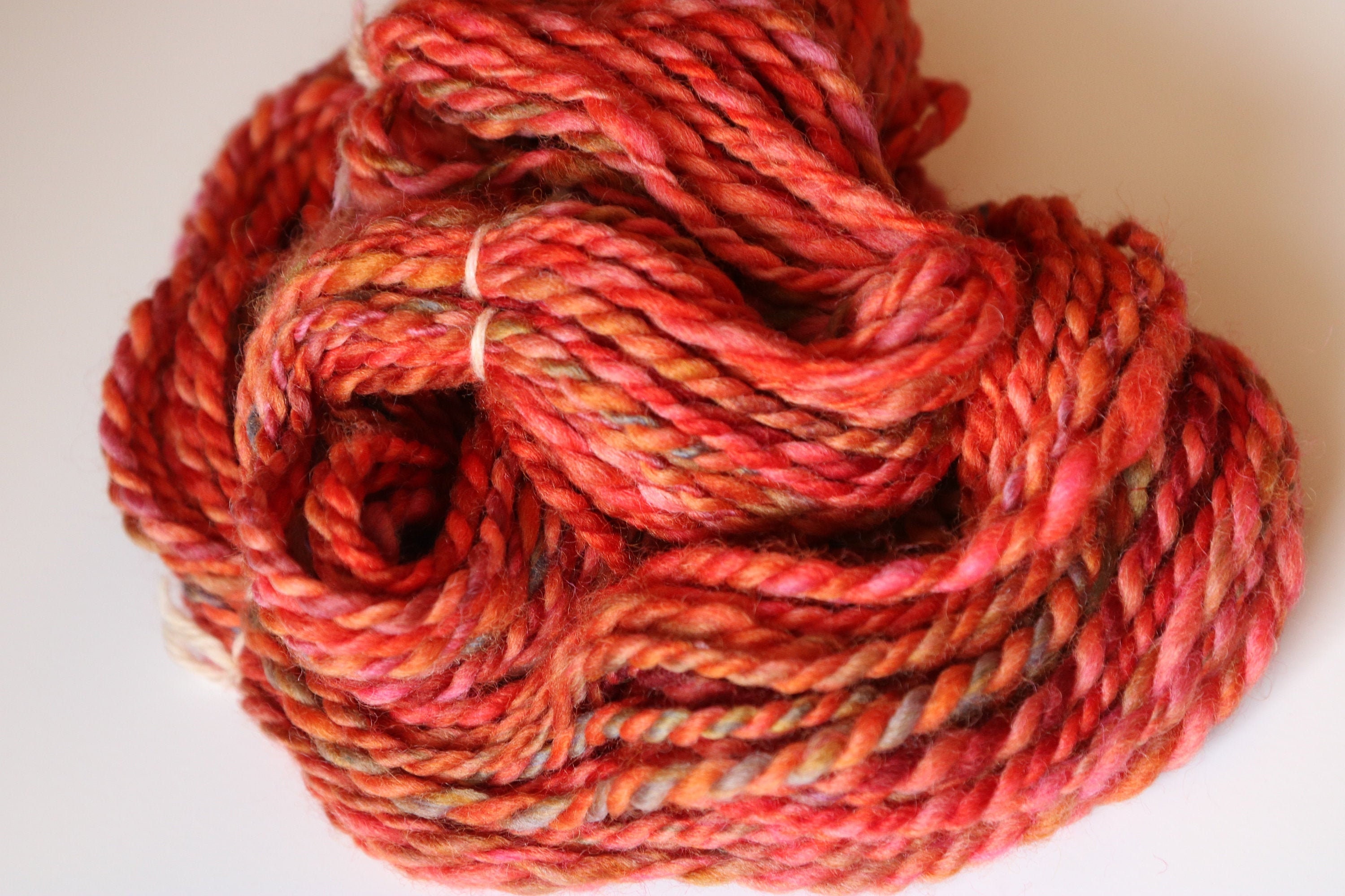 31 Yds Handspun Two-ply Yarn - Etsy