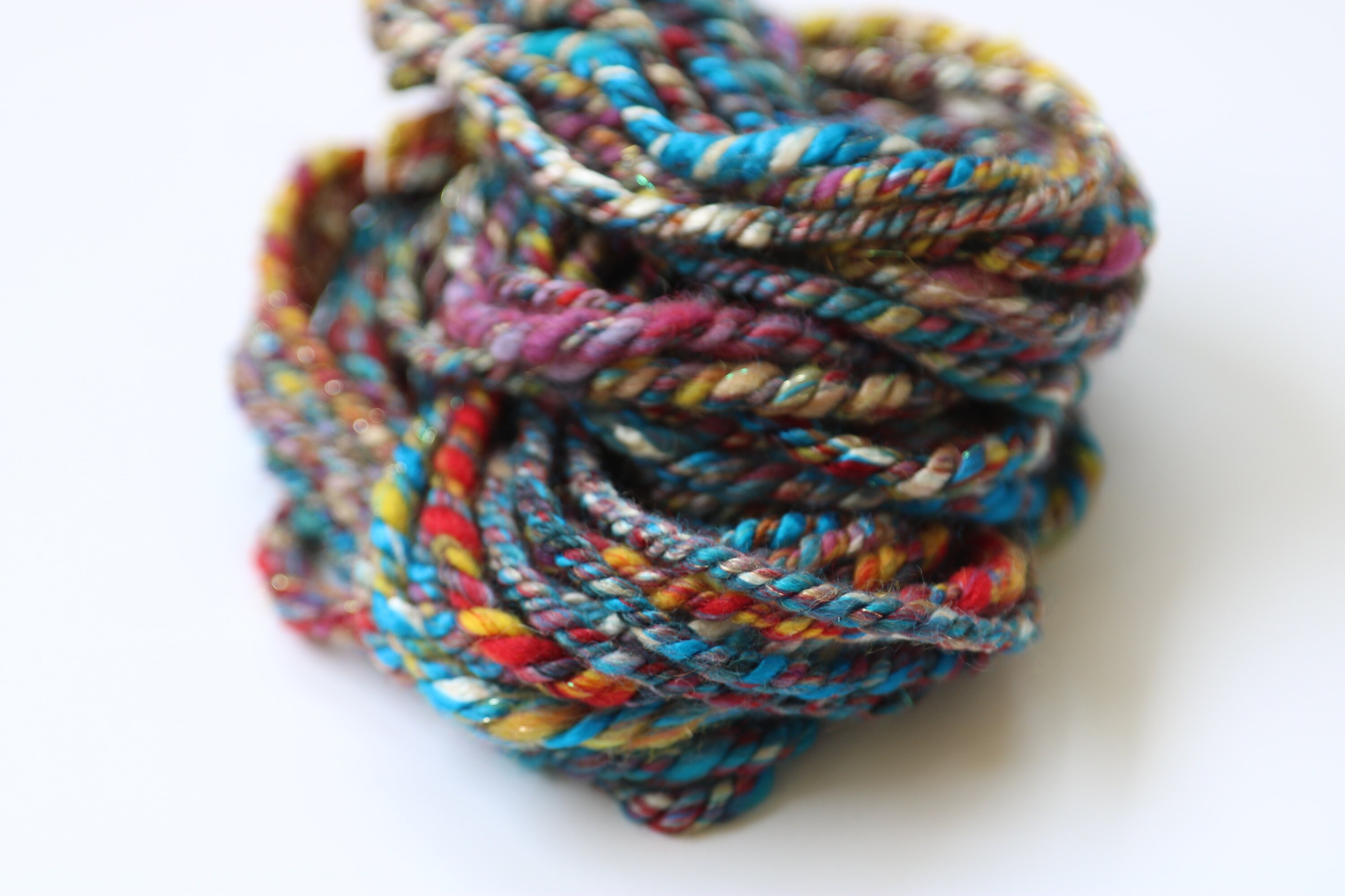 10 Yds Handspun Vivid Multi Color Yarn - Etsy UK