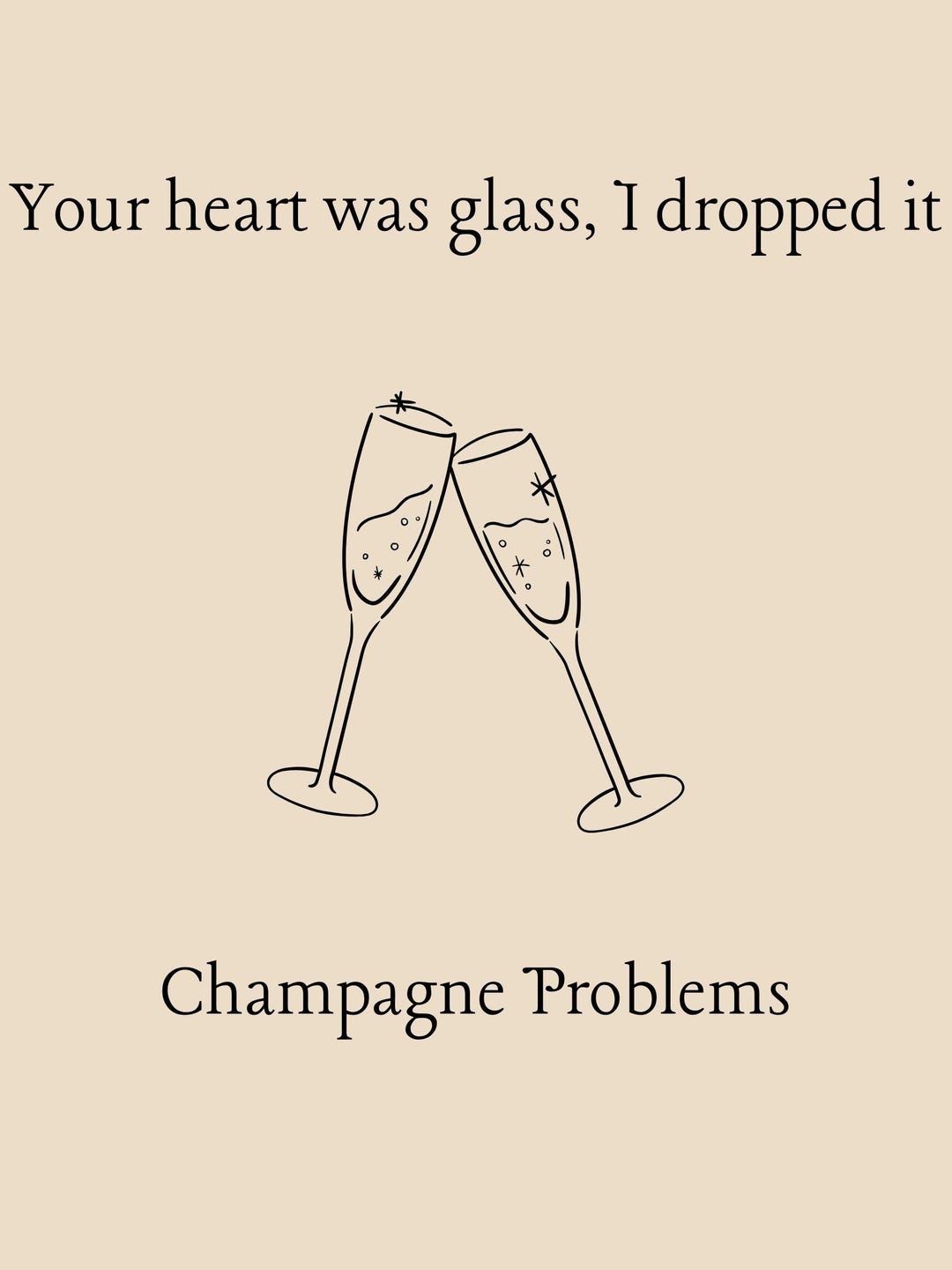 Taylor Swift Champagne Problems Poster - Etsy
