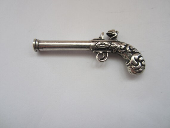 Sterling Silver Handgun Cap and Ball Style Handgun Silver | Etsy