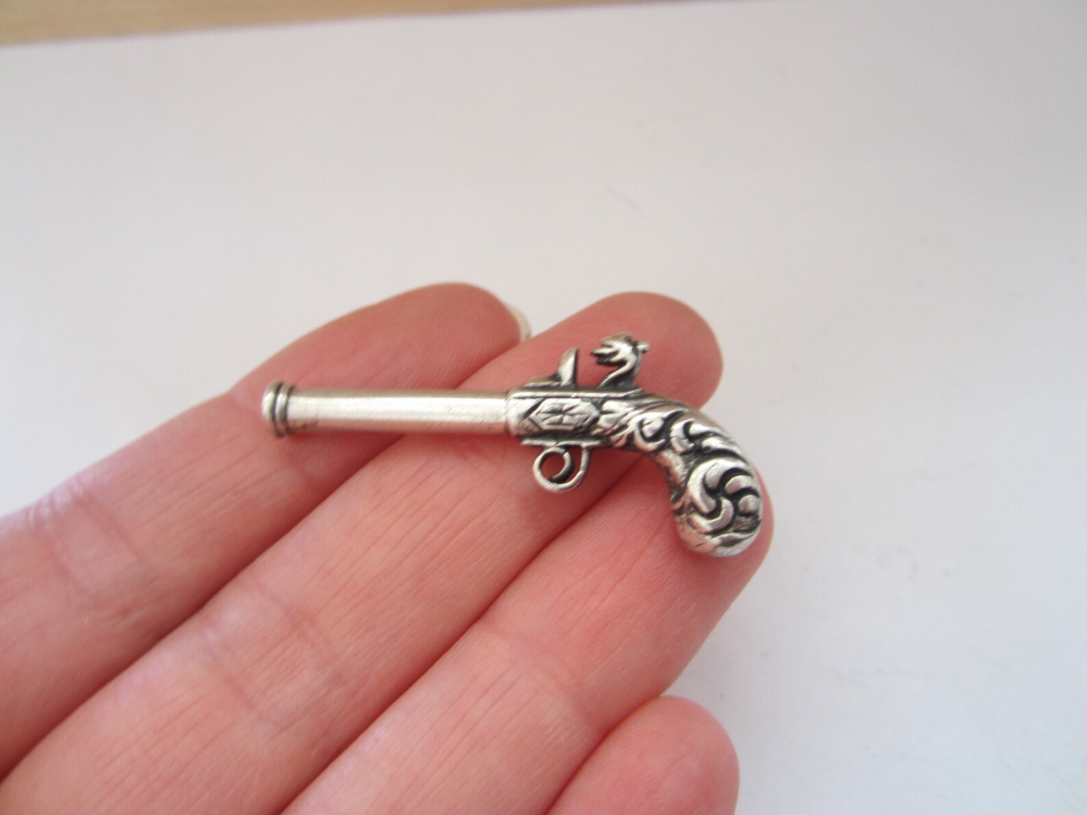 Sterling Silver Handgun Cap and Ball Style Handgun Silver - Etsy