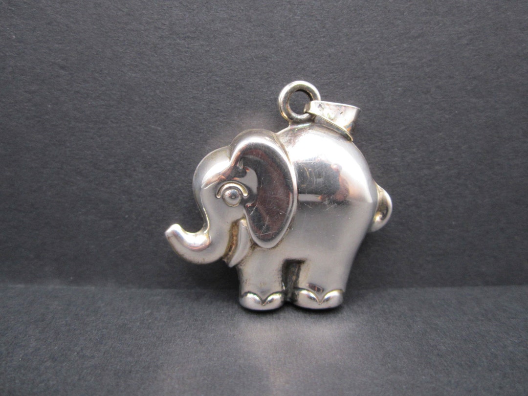 Sterling Silver Elephant Pendant Animal Pendant Strength and - Etsy