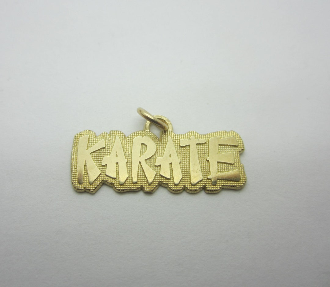 10K Yellow Gold Karate Charm - Etsy