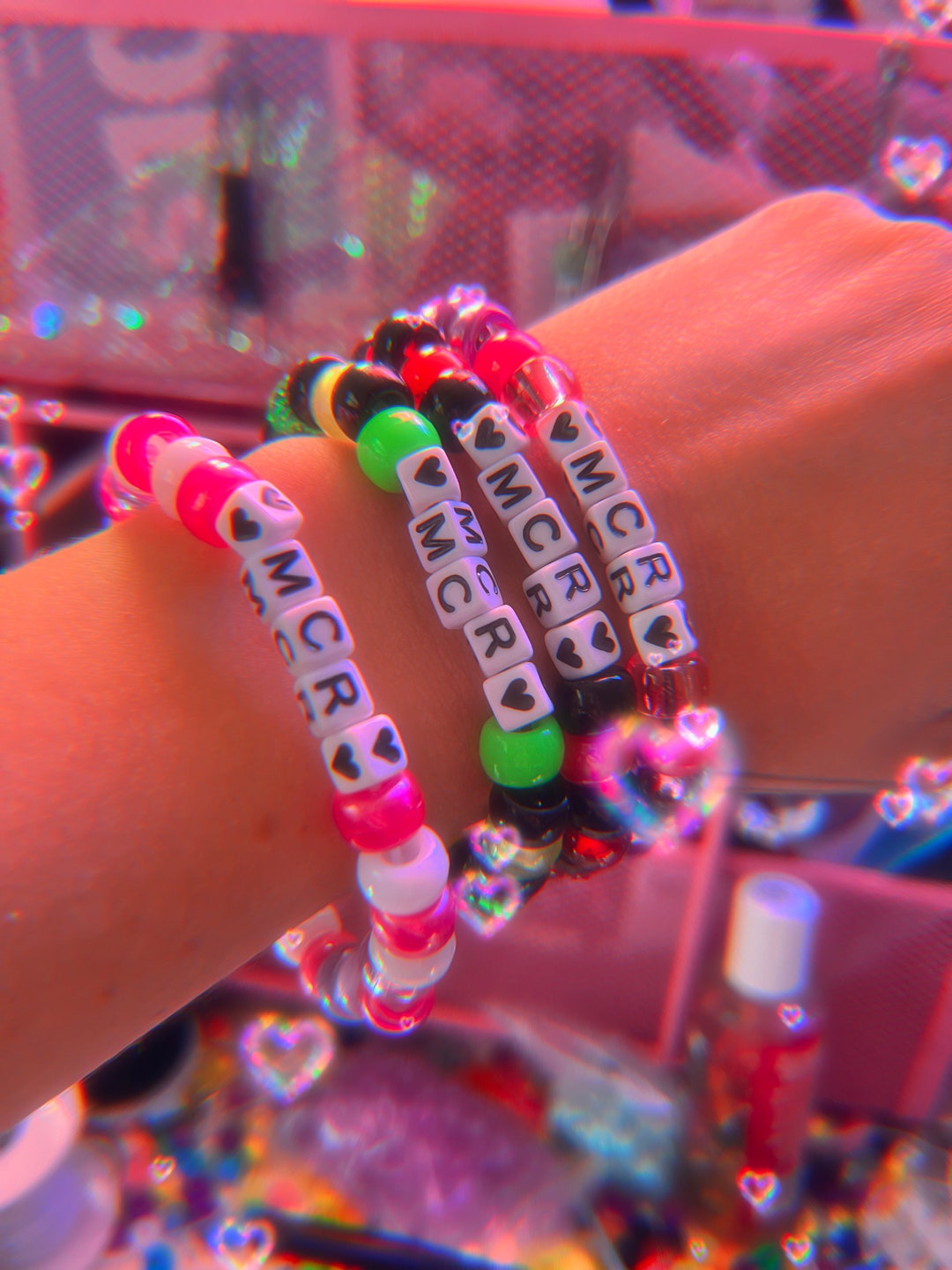 MCR INSPIRED Pony Bead Bracelets - Etsy