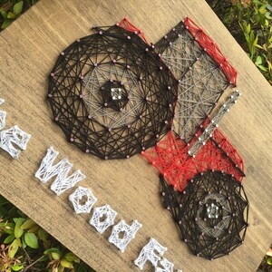 Red Tractor Custom Name String Art Wood Sign Wall Art Baby - Etsy