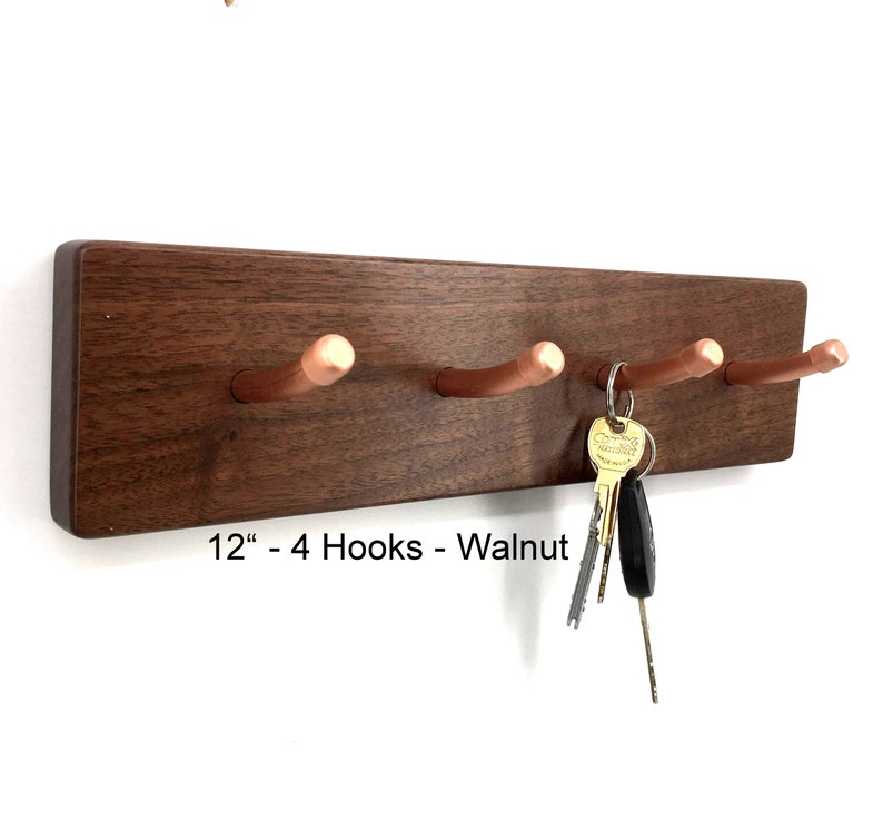 Handcrafted Wall Mount Jewelry & Key Rack: Walnut or Ambrosia Maple - Etsy