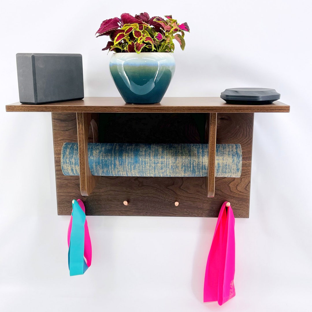 Yoga Mat Rack, Gym Mat Storage, Yoga Mat Holder With Shelf, Fitness and ...
