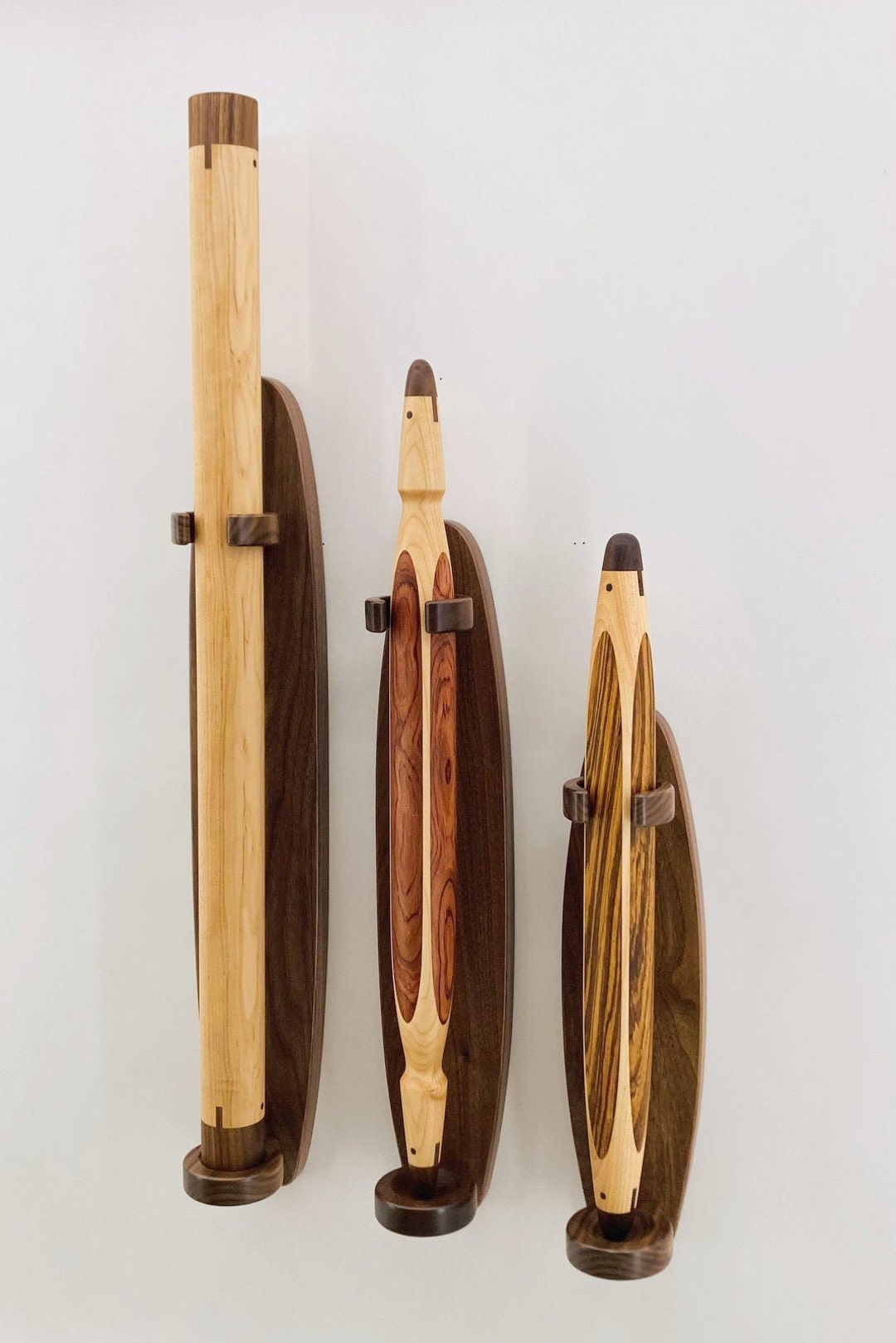 Vertical Rolling Pin Holder: Wall Mount Kitchen Utensil Organizer - Etsy