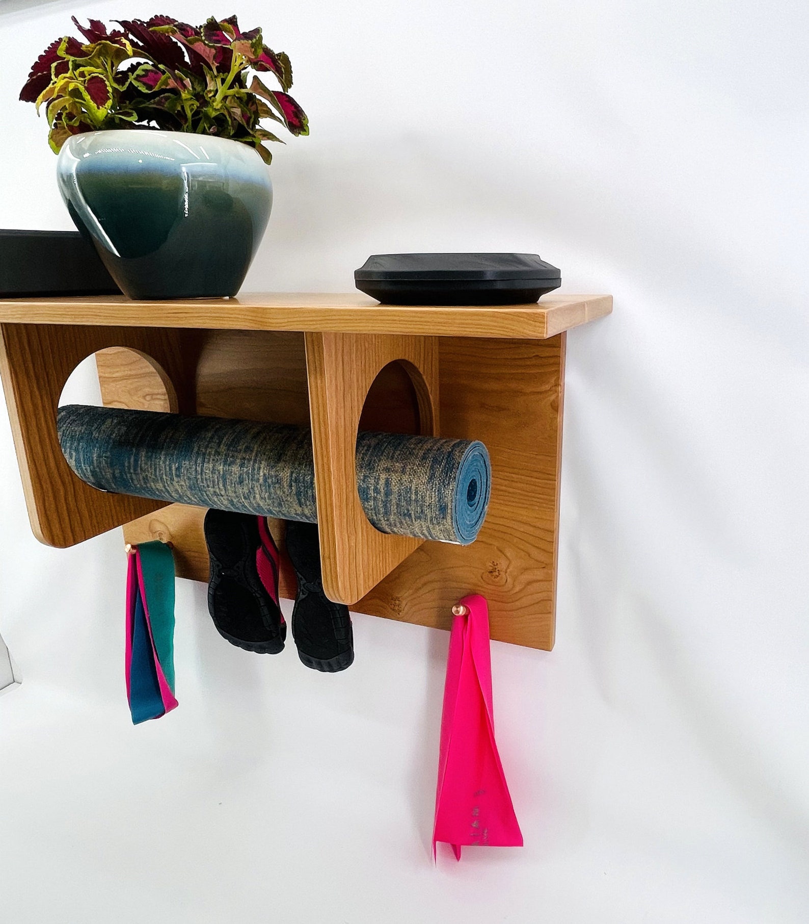 Yoga Mat Rack Gym Mat Storage Yoga Mat Holder With Shelf - Etsy