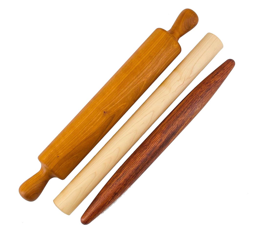 Handcrafted Wooden Rolling Pin: French, Traditional & Straight Dowel ...
