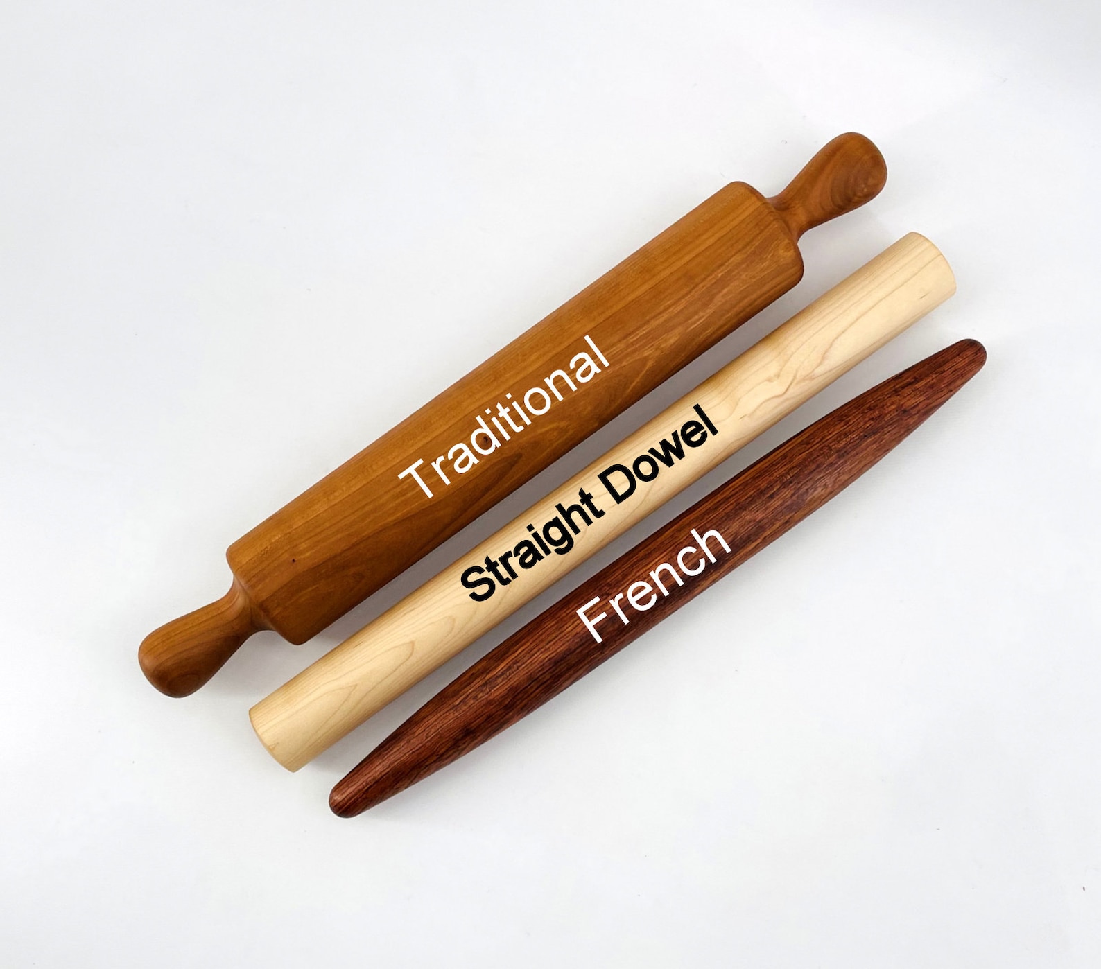 French Rolling Pin Straight Rolling Pin Traditional Rolling - Etsy