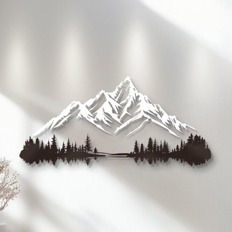 Metal Mountain Wall Art - Etsy
