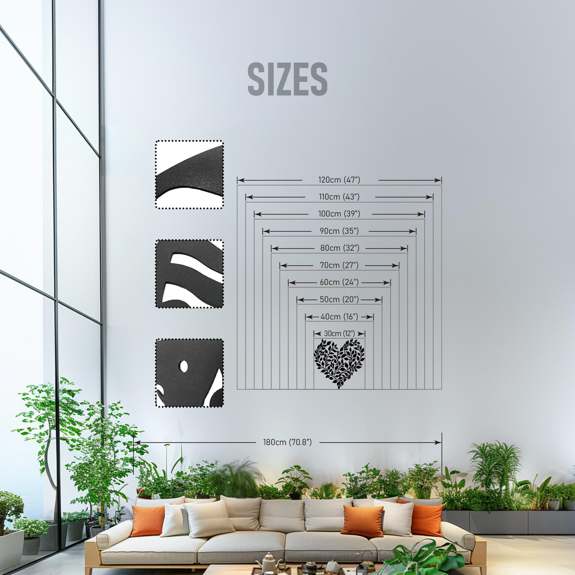 Metal Heart Leaf Wall Art: Modern Farmhouse Decor - Etsy