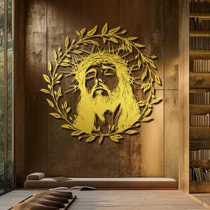 Jesus Metal Wall Decor, Bramble Garland, Christian Home Decor - Etsy