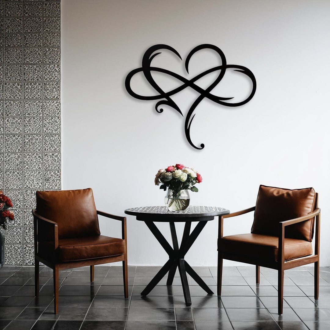 Infinity Heart Metal Wall Art, Infinity Heart Metal Wall Decor,metal ...