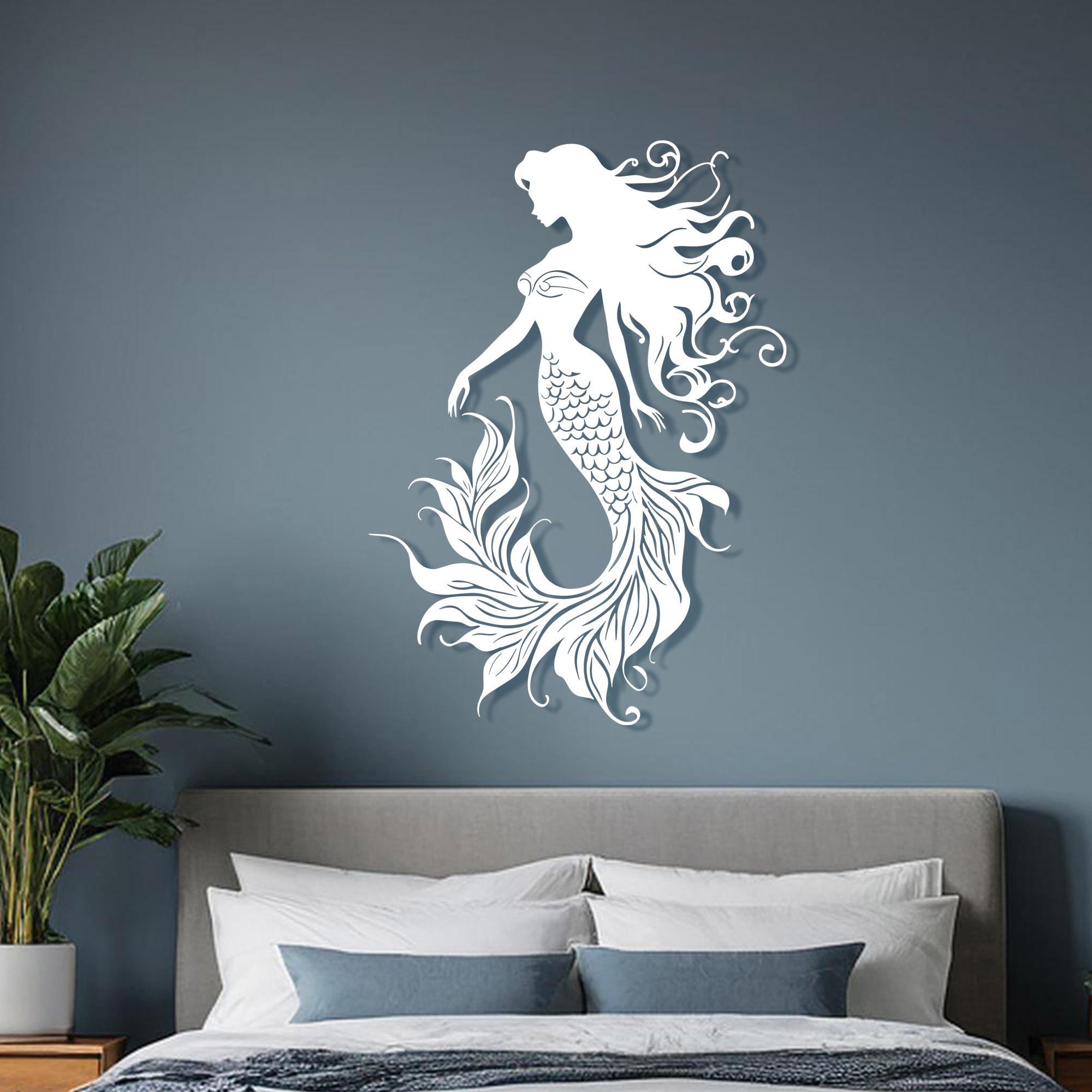 Metal Mermaid Wall Art: Nautical Ocean Decor - Etsy