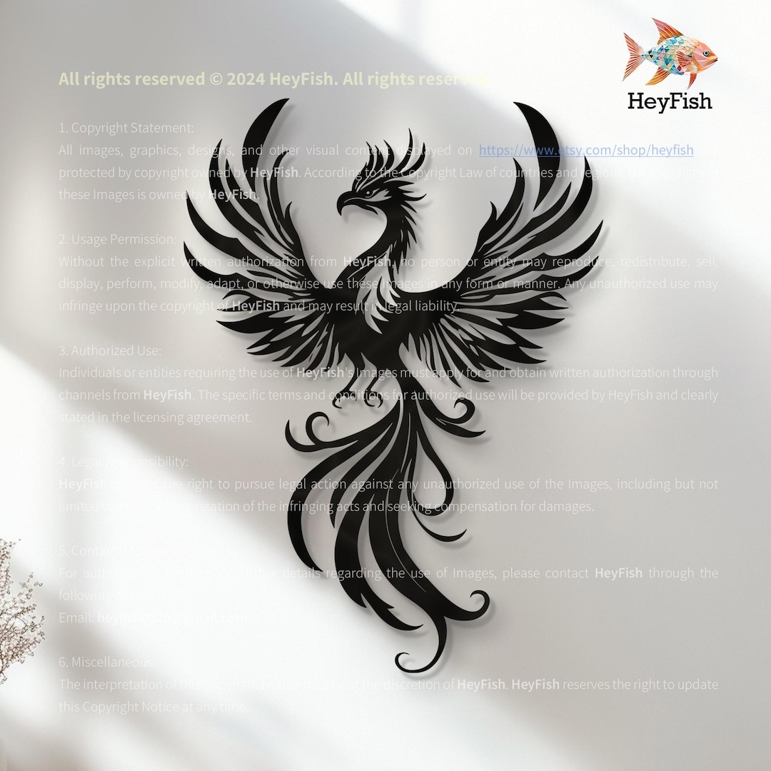 Phoenix Metal Wall Art: Flying Phoenix Decor - Etsy