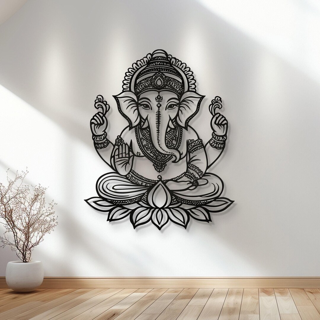 Metal Ganesha Decor,ganesha Metal Wall Decor,ganesha Statutes Metal ...