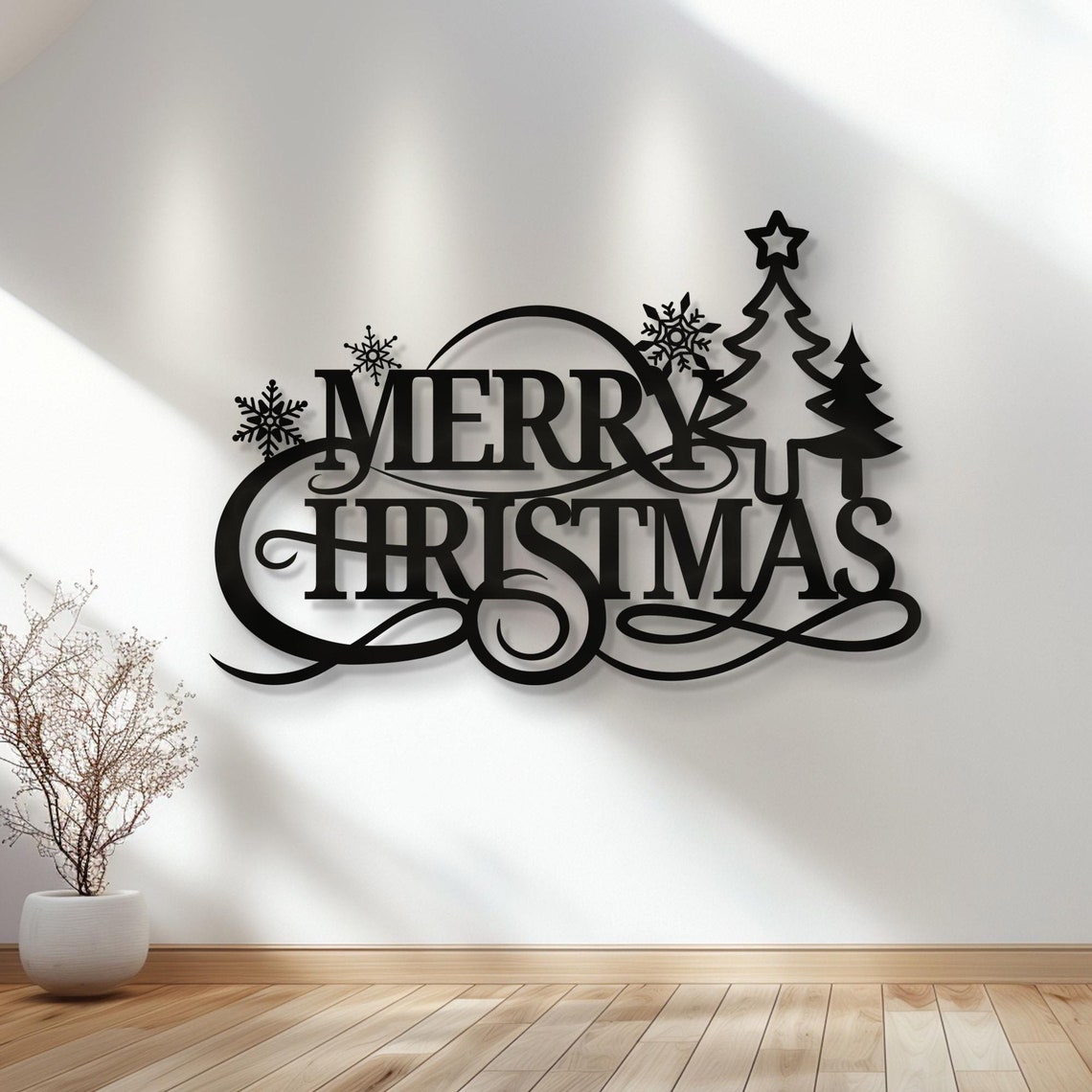 Metal Christmas Wall Decor,merry Christmas Metal Wall Art, Metal New ...