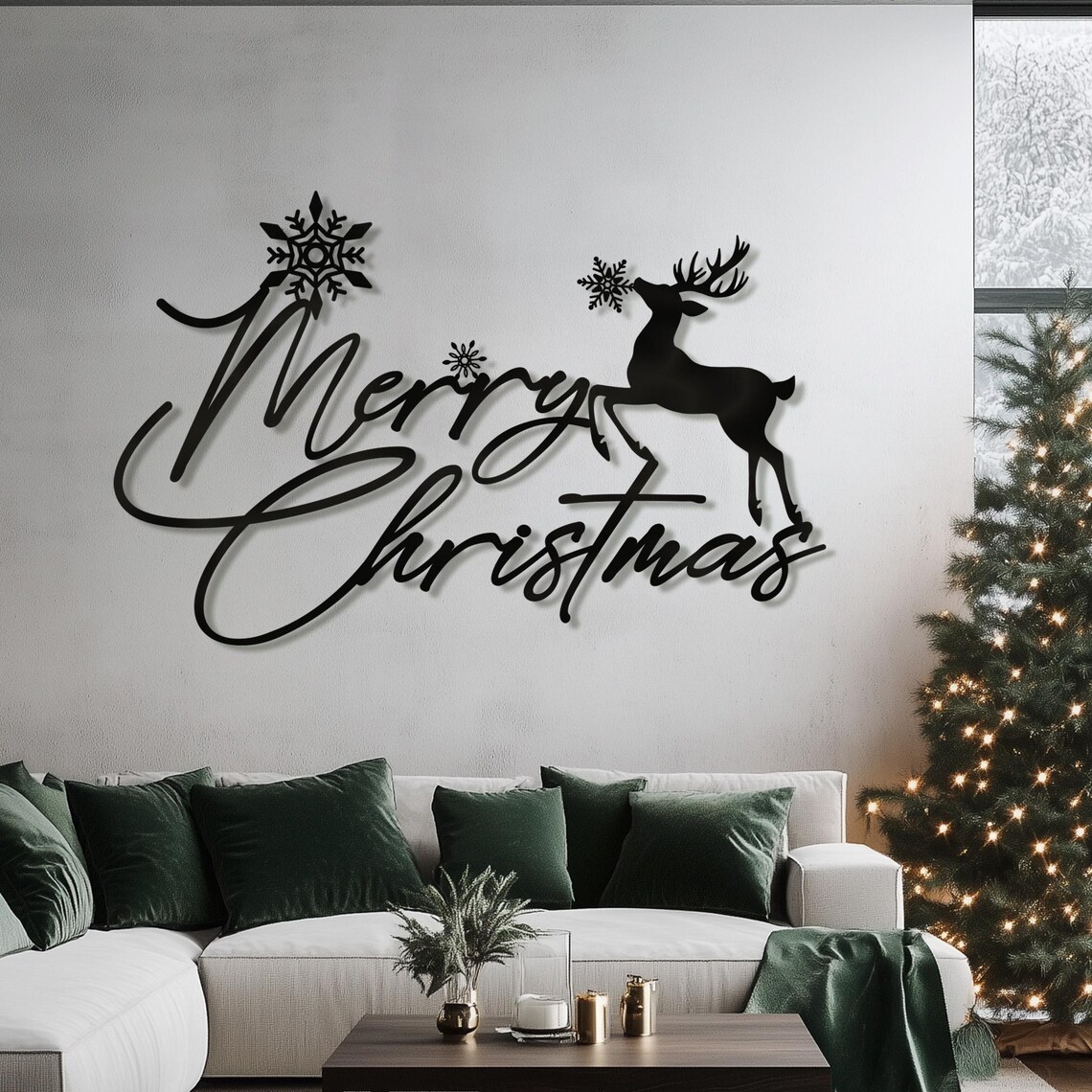Metal Christmas Wall Decor,merry Christmas Metal Wall Art, Metal New ...