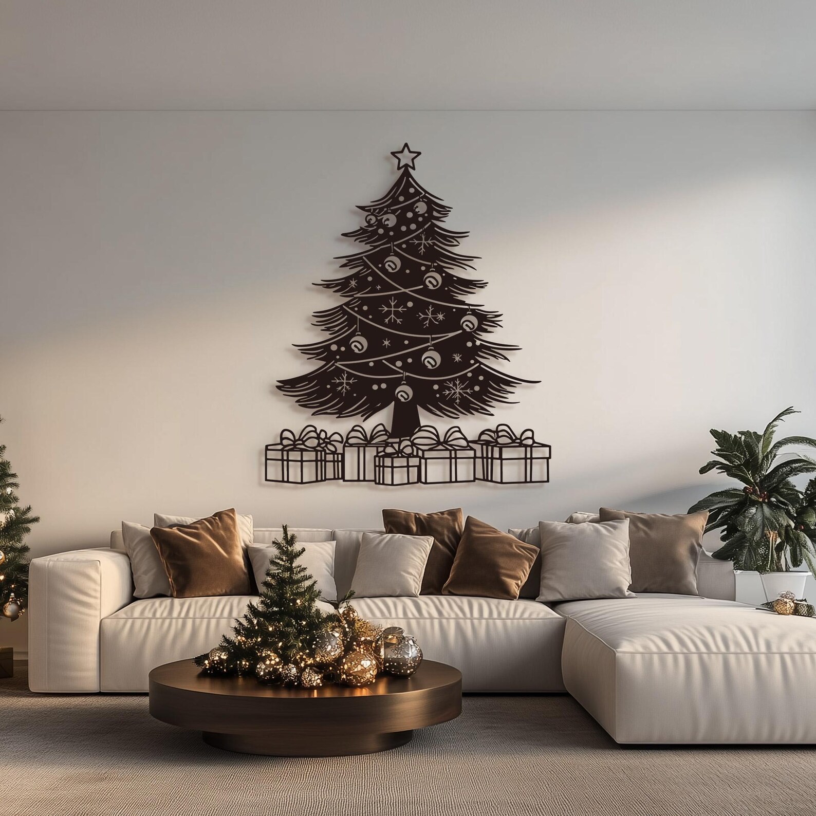 Metal Christmas Tree Decor,xmas Tree Metal Wall Decor,christmas Tree ...