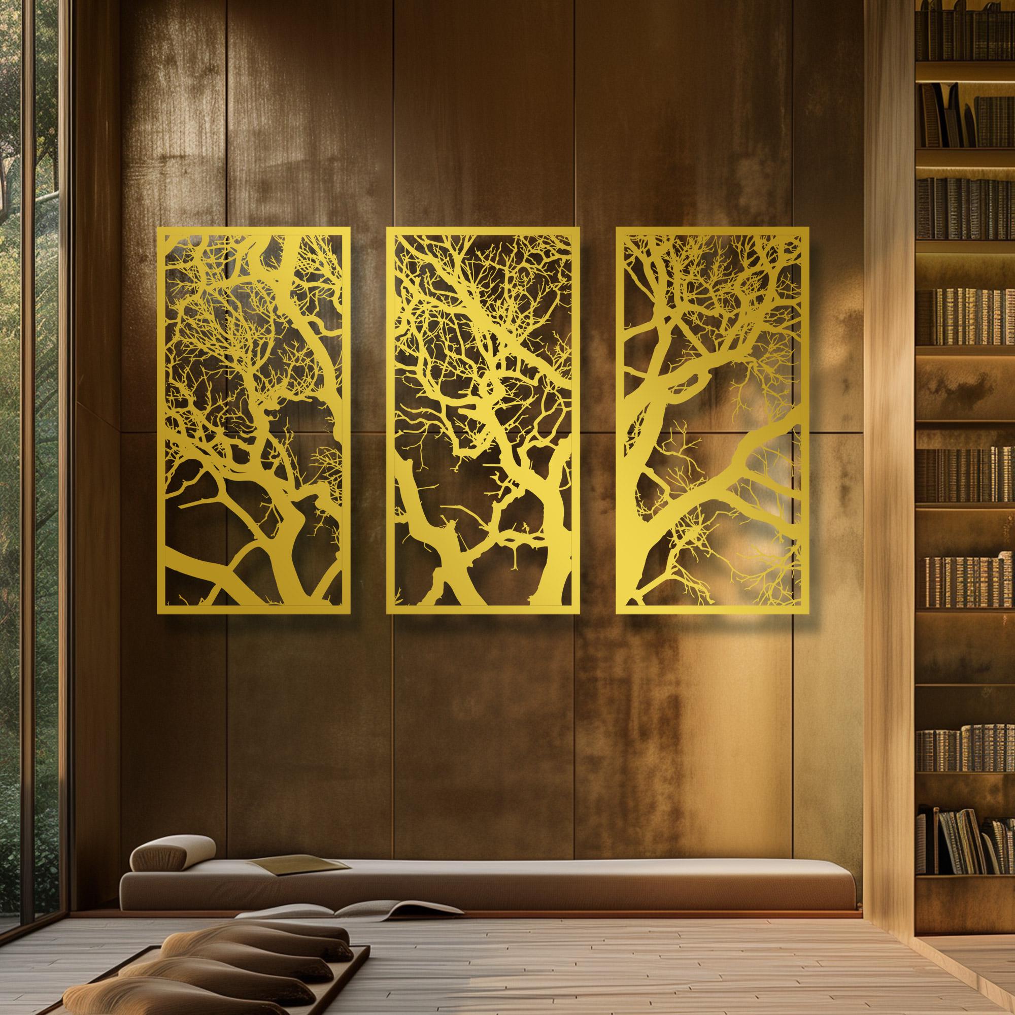 3-piece Metal Tree Wall Art: Modern Farmhouse Decor - Etsy