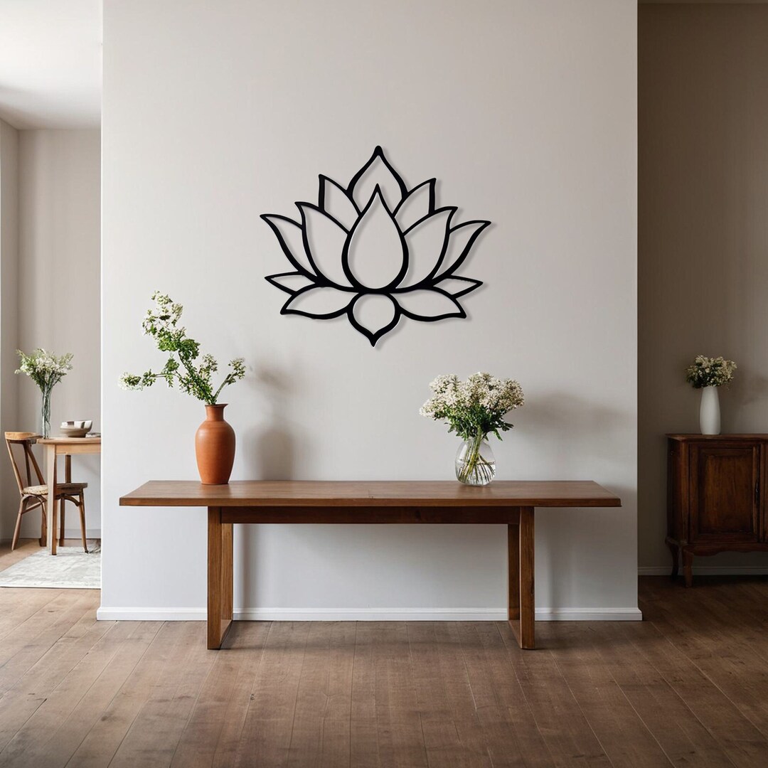 Metal Lotus Flower Wall Art, Lotus Metal Wall Art, Metal Wall Decor ...