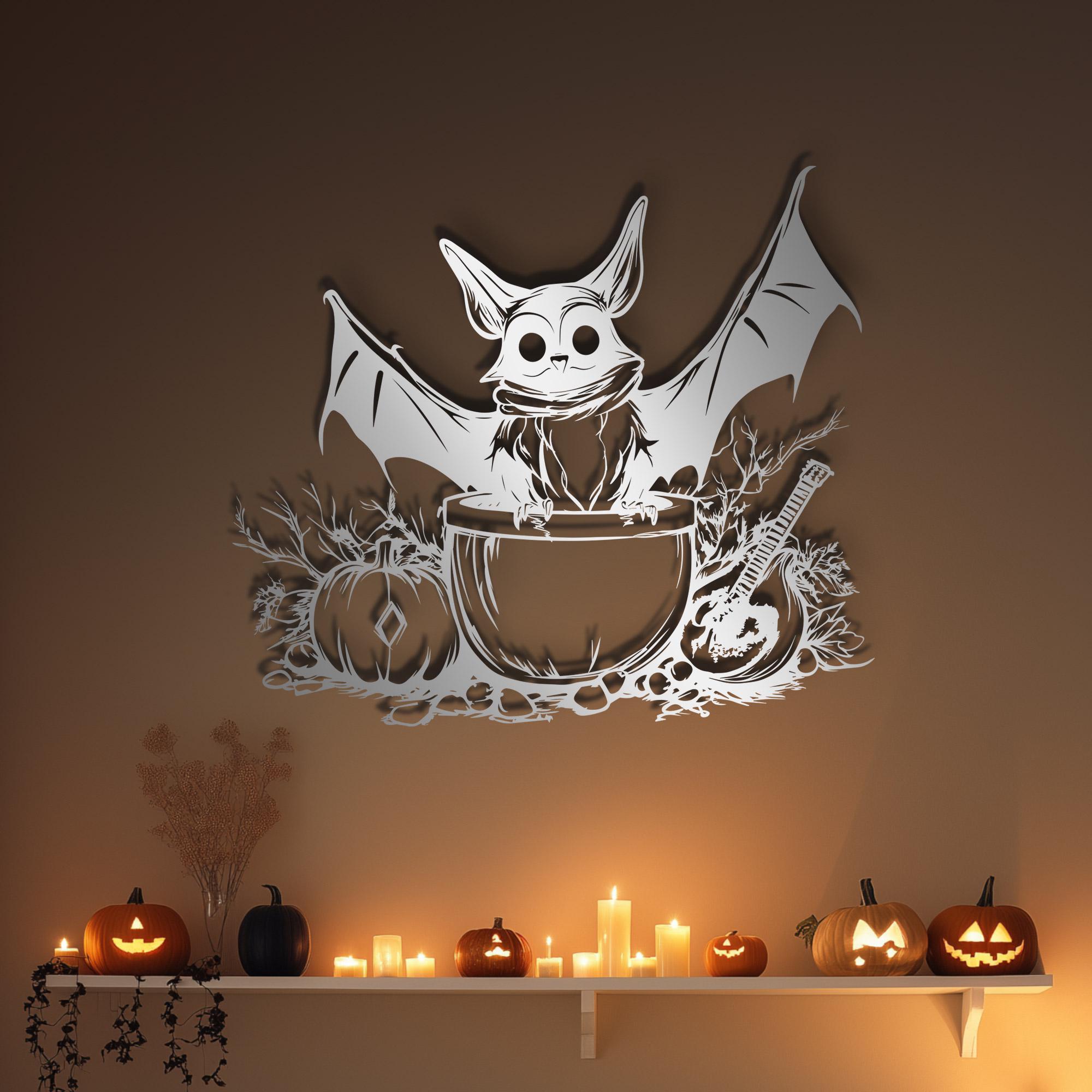 Metal Halloween Bat & Witches Brew Wall Decor - Etsy