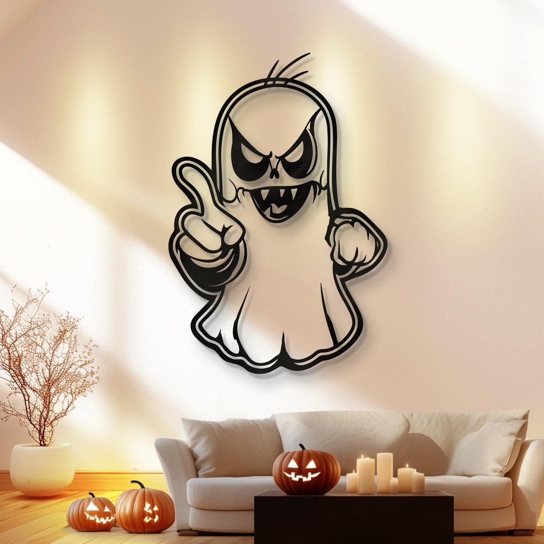 Metal Halloween Ghost Wall Decor, Spooky Art - Etsy