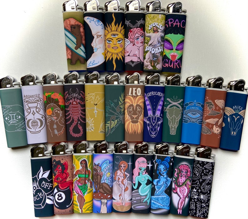 LIMITED You Choose Over 20 Designs Handmade Art Lighters - Etsy