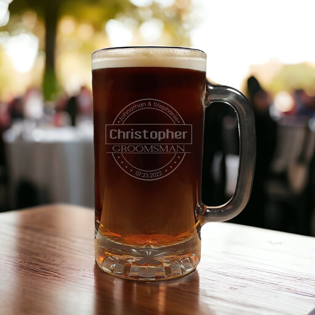 Groomsman Personalized Beer Mug - a Great Gift for Your Wedding Party ...