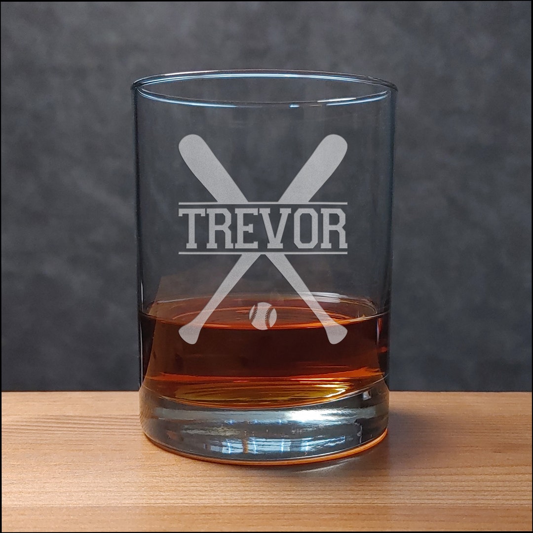Baseball Engraved 13oz Whisky Glass - Sports Personalized Gift ...