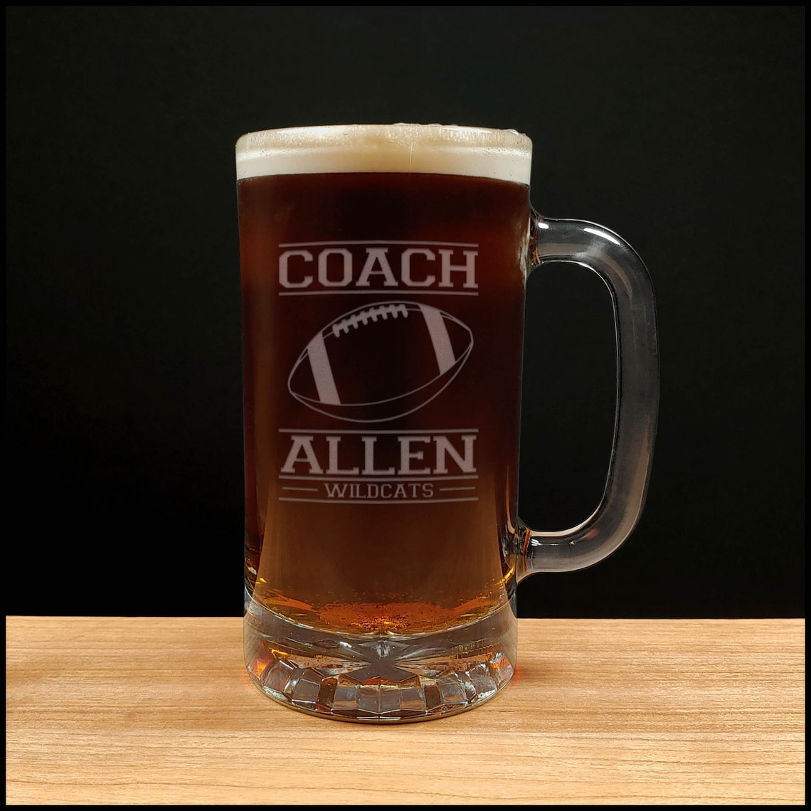 Football Coach Beer Mug Sports Coach Gift Free - Etsy