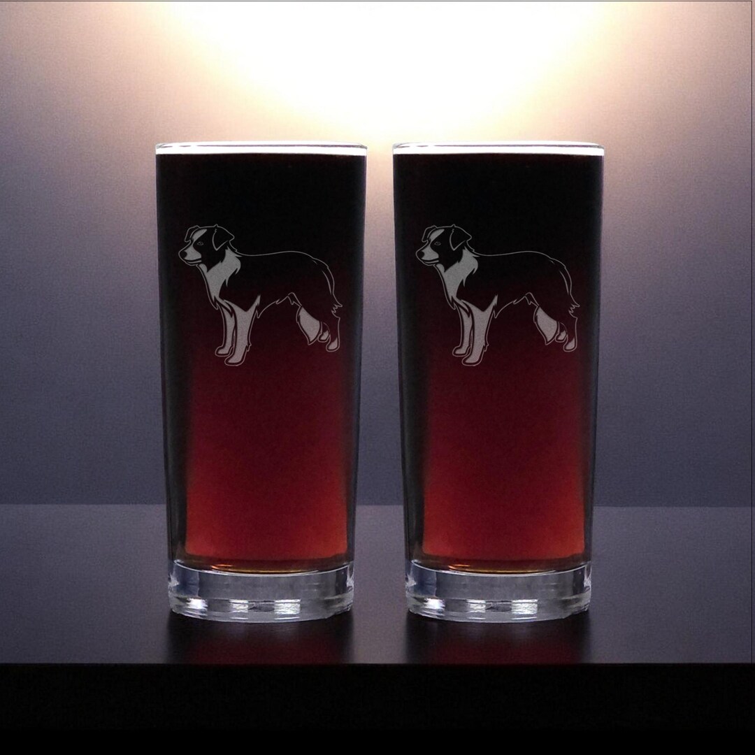 Personalized Border Collie Engraved Glass Tumblers - Set of 2 Gifts - Etsy