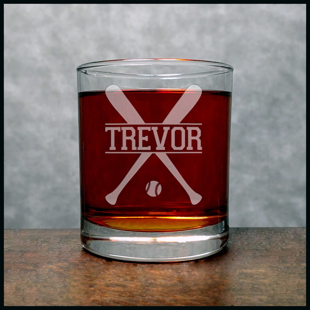 Baseball Engraved 11.2oz Whiskey Glass - Sports Personalized Gift ...
