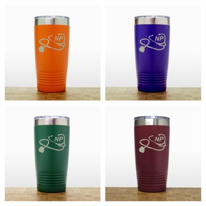 Nurse Practitioner (stethoscope) Personalized 20oz Insulated Tumbler ...