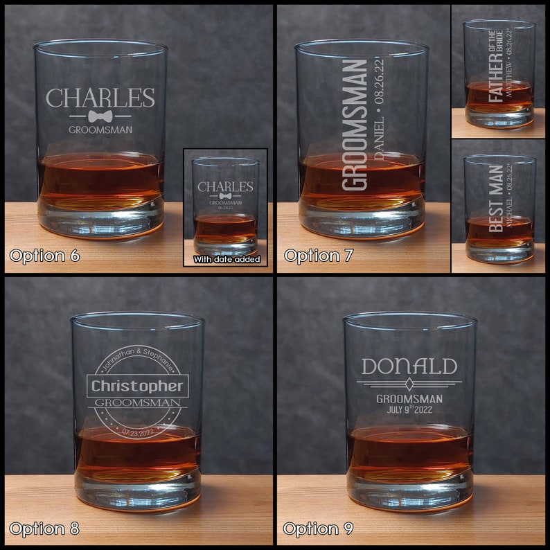Best Man Whiskey Glass, Groomsman Etched Personalized Gift, Wedding ...