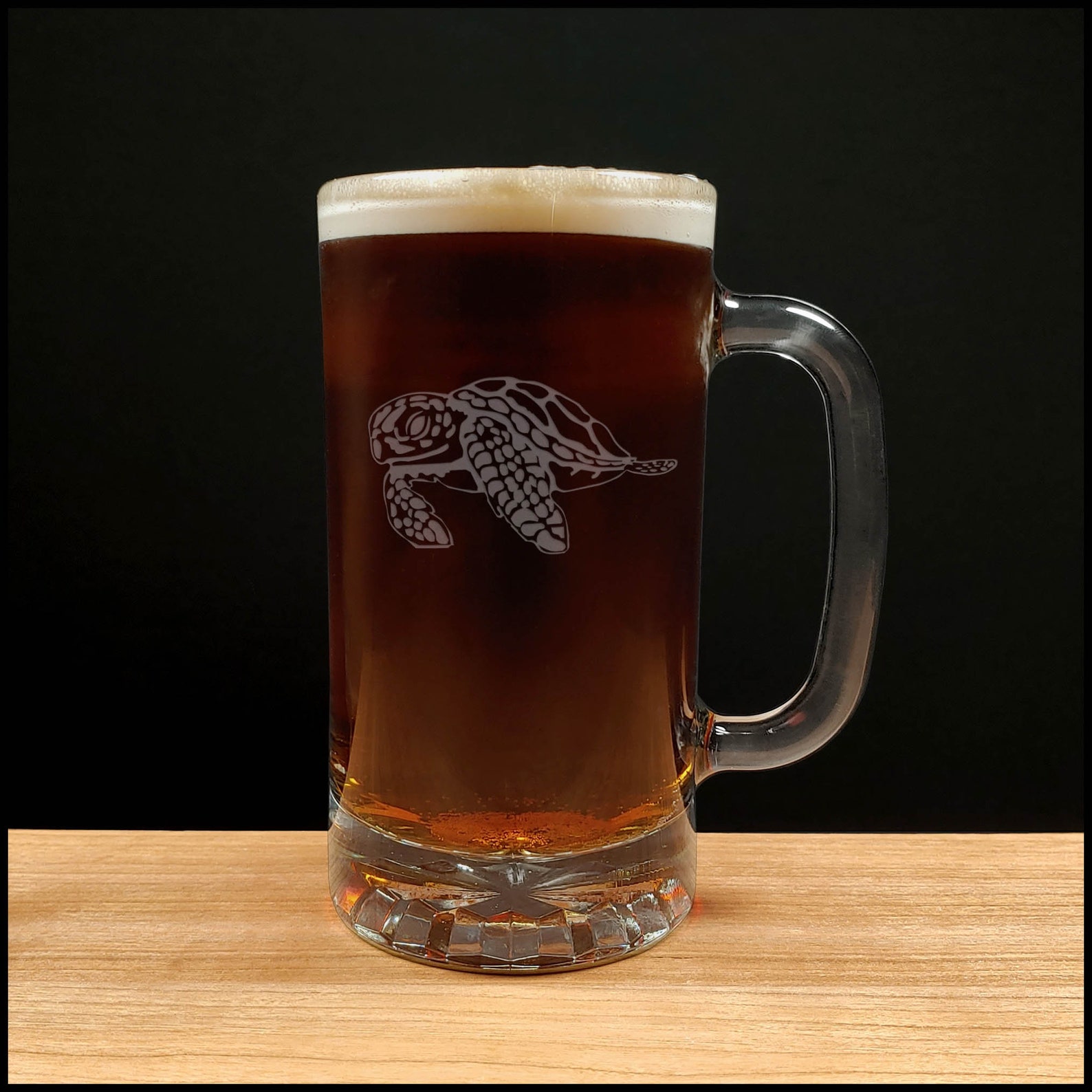Sea Turtle Beer Glass Free Personalization Personalized - Etsy