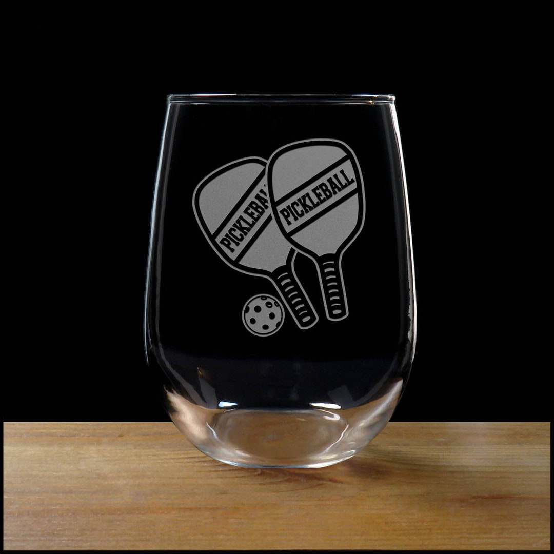 Pickleball Stemless Wine Glass - Free Personalization - Sports ...