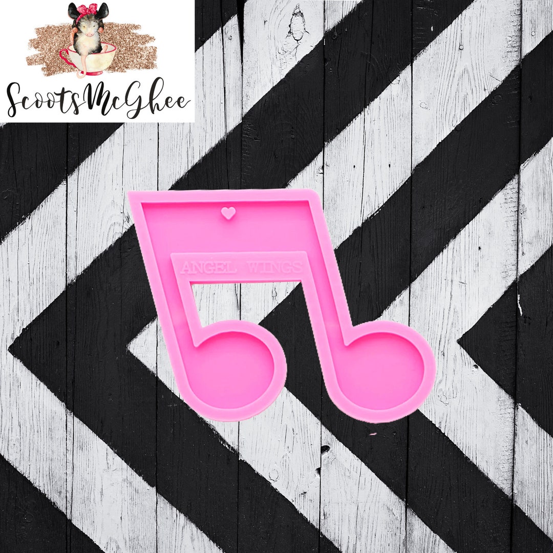 Music Note Mold, Silicone Mold, Art Resin, Faux Rizzle Epoxy, Stabby ...