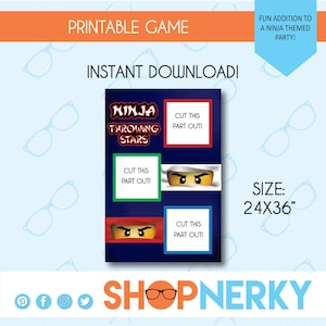 PRINTABLE Ninja Throwing Stars Game - Etsy