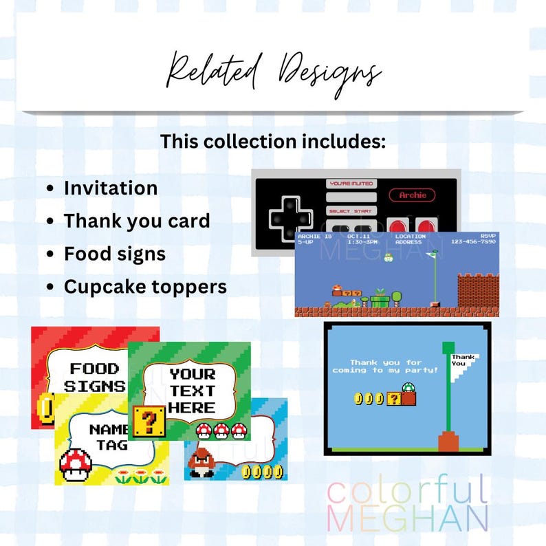 EDITABLE Nintendo Birthday Invitation | Printable Super Mario Birthday ...