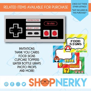 PRINTABLE Super Mario 8-bit Thank You Card Instant Download - Etsy