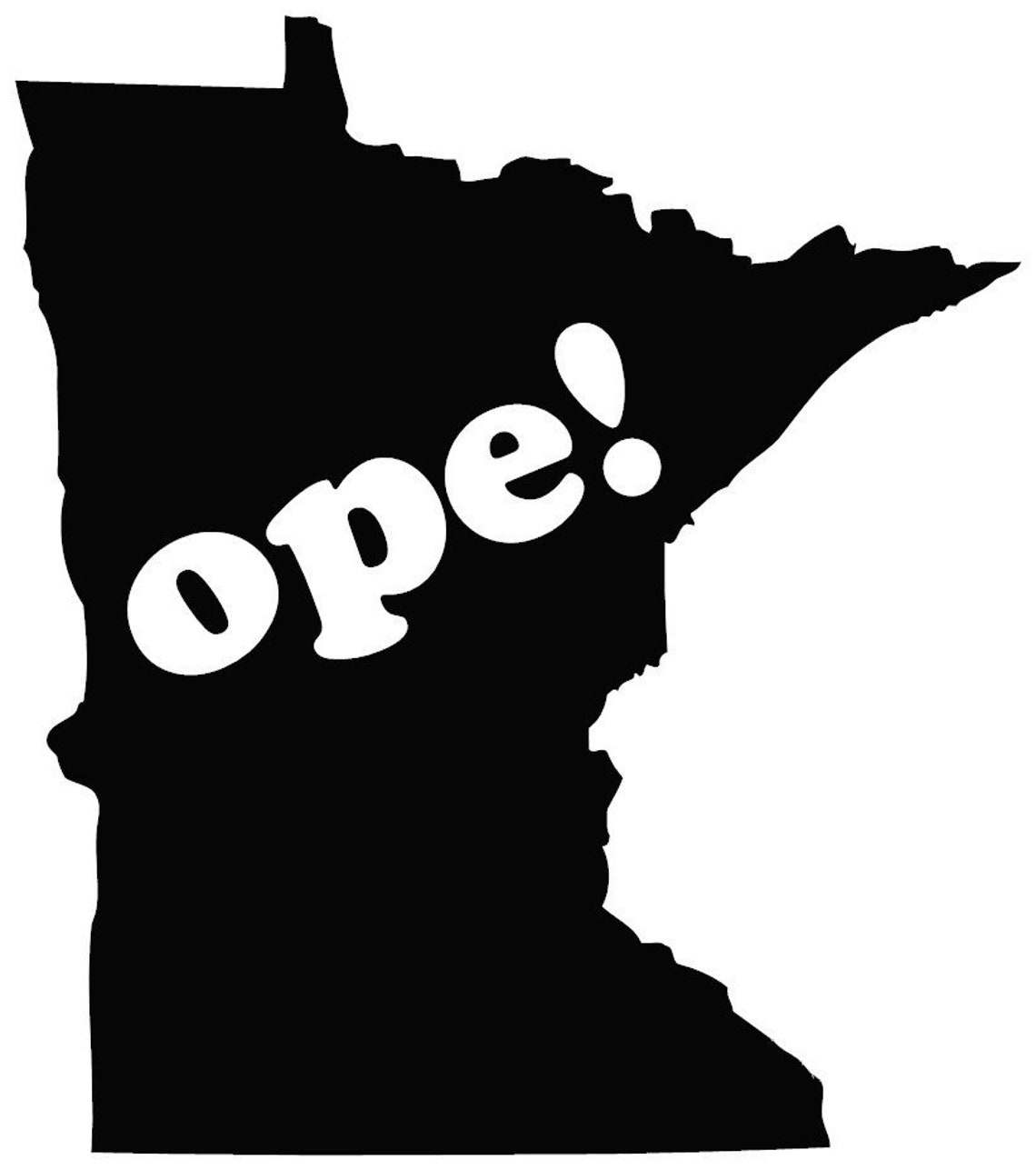 MN Ope Vinyl Sticker Ope Ope Sticker Minnesota Sticker Minnesota Ope ...