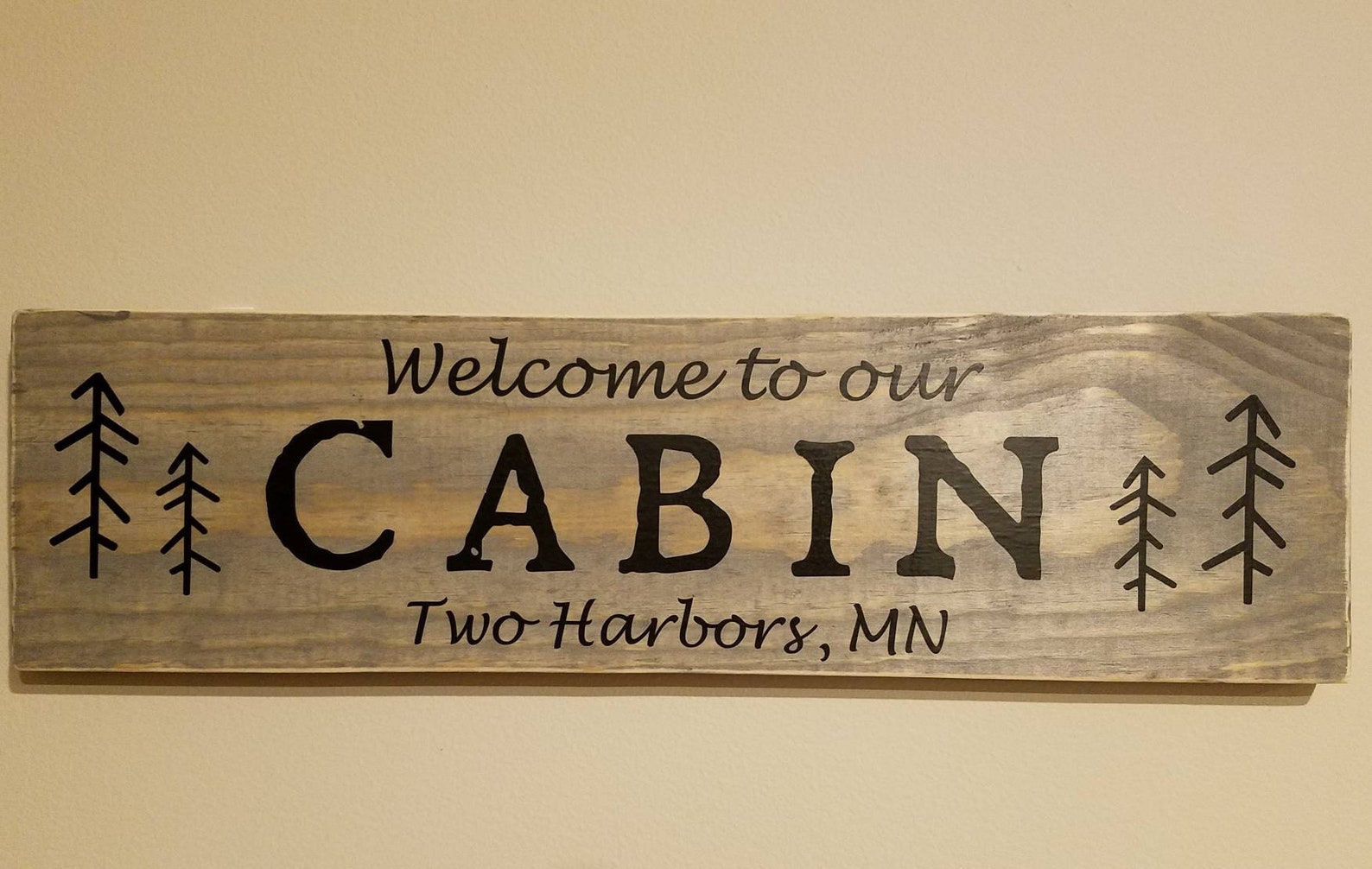Custom Cabin Sign Cabin Location Sign Wood Cabin Sign Personalized ...