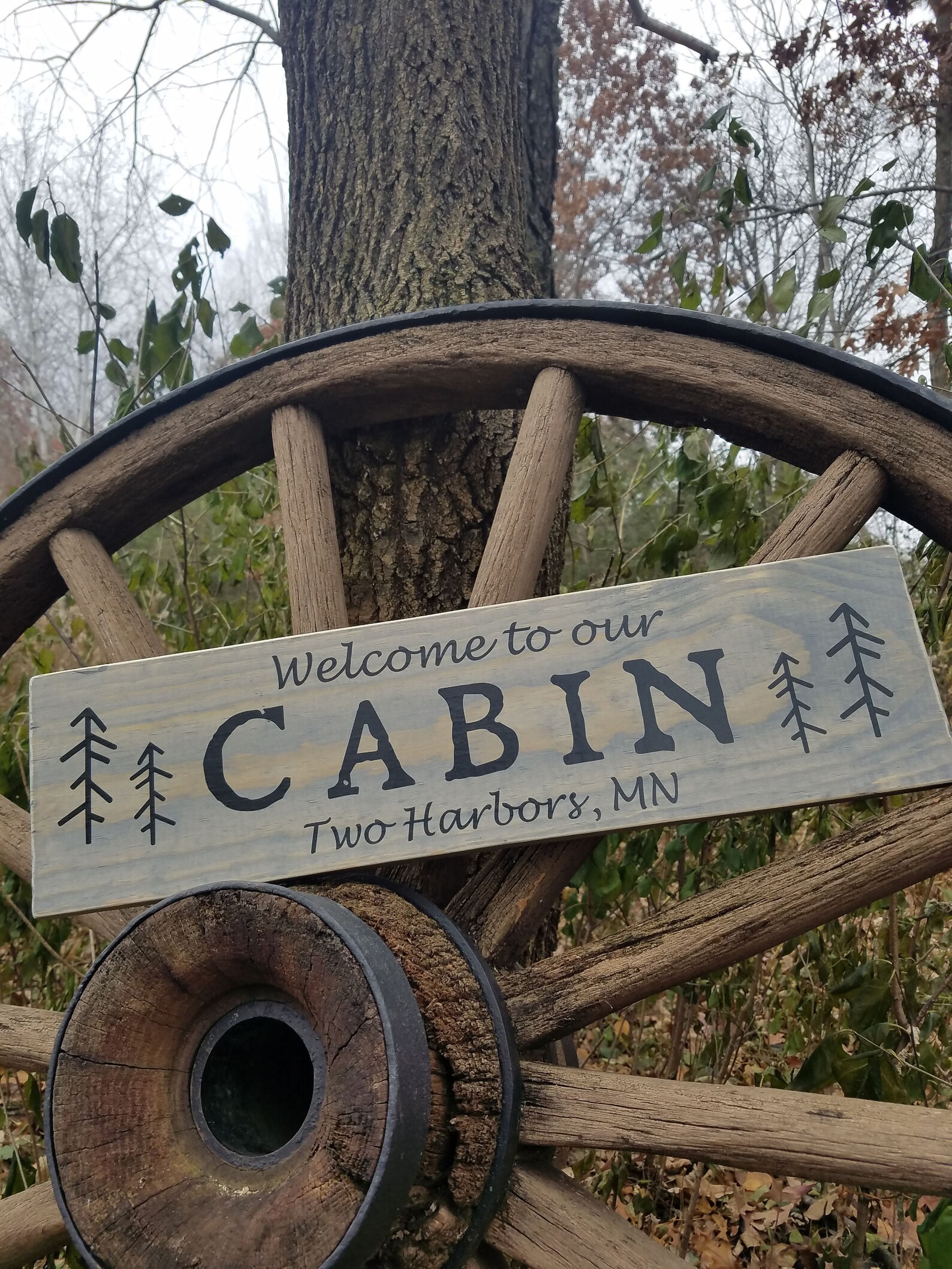 Custom Cabin Sign Cabin Location Sign Wood Cabin Sign Personalized ...