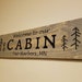 Custom Cabin Sign Cabin Location Sign Wood Cabin Sign Personalized ...